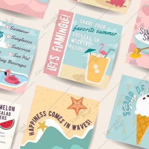 Summertime Social Media Posts, Beach Themed Social Media Templates ...