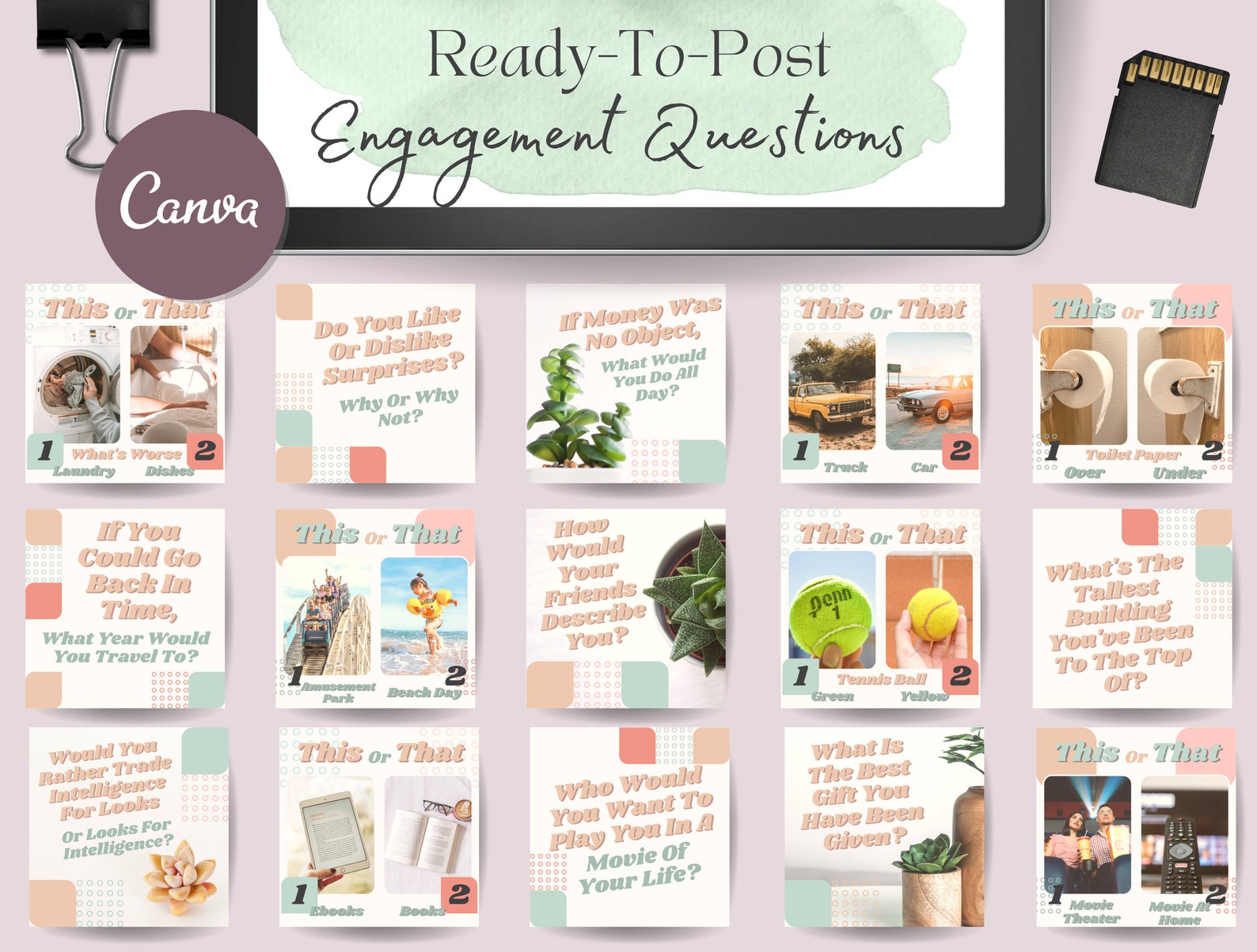 31 Social Media Engagement Posts: Canva Templates (digital Download) - Etsy