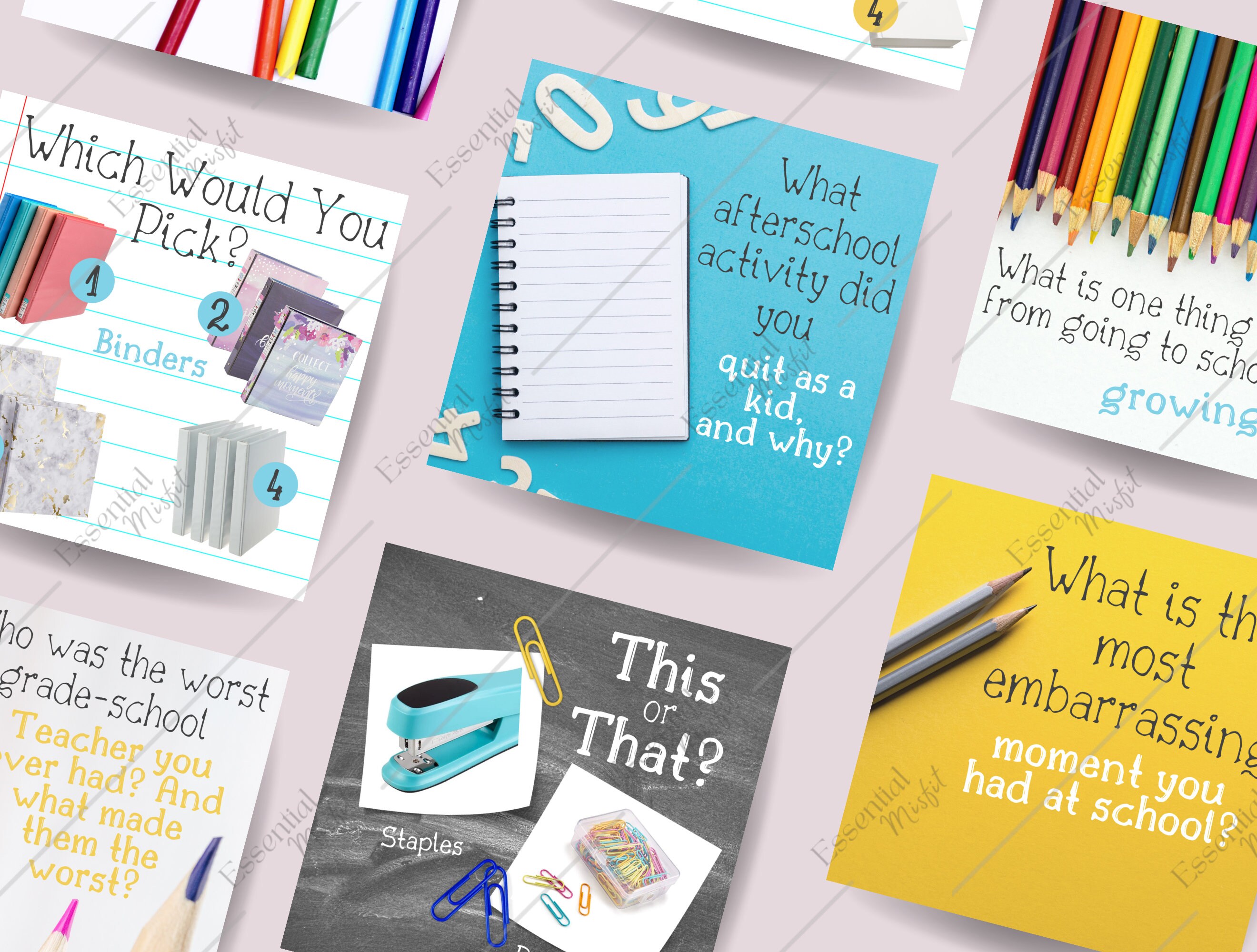 School Social Media Engagement Posts: Canva Templates - Etsy