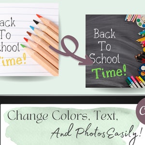 School Social Media Engagement Posts: Canva Templates - Etsy