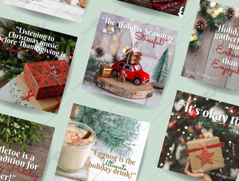 Christmas Ready to Post Social Media Posts, Christmas Engagement Social ...