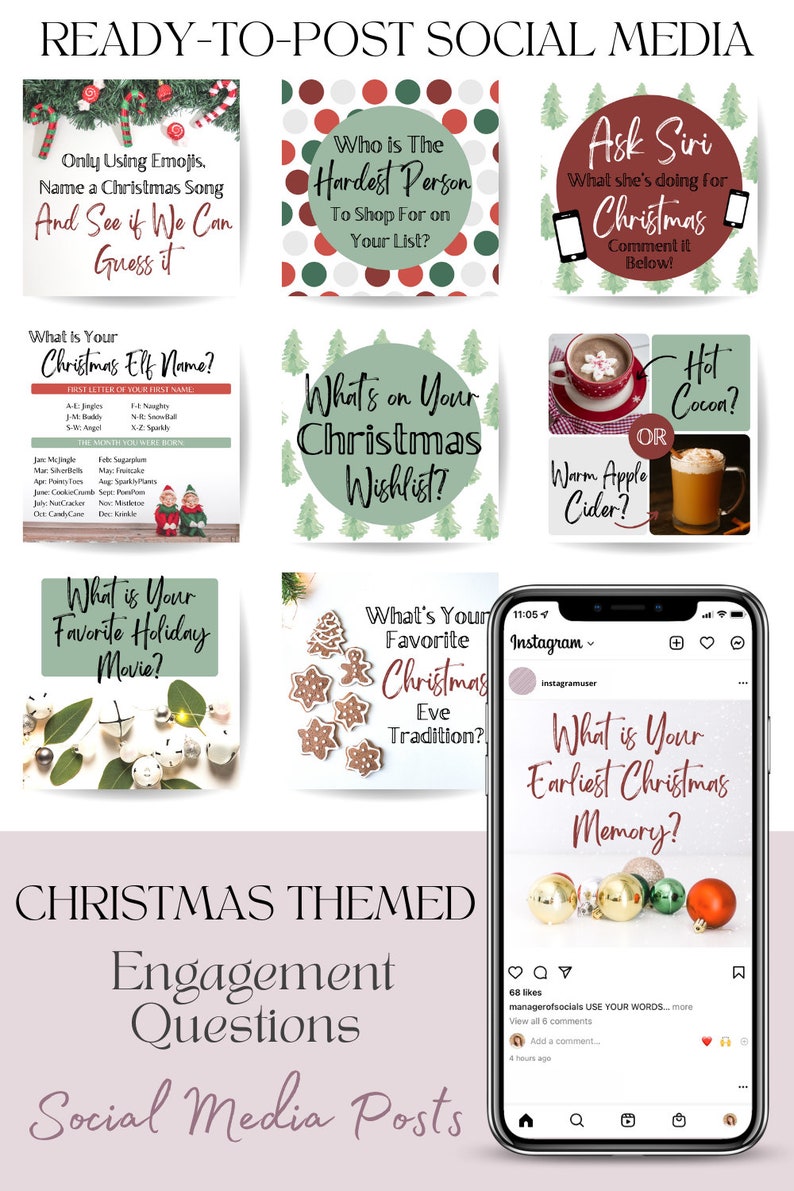 Christmas Engagement Social Media Posts, Christmas Social Media ...