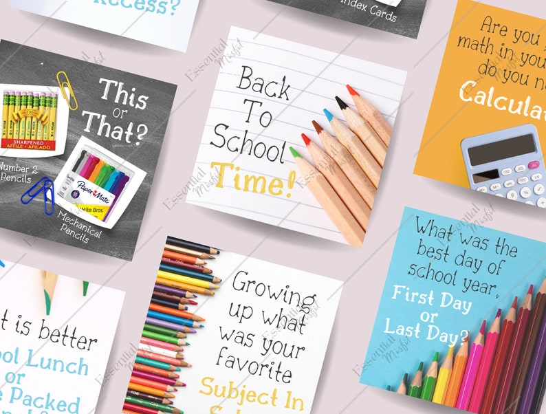 School Social Media Engagement Posts: Canva Templates - Etsy