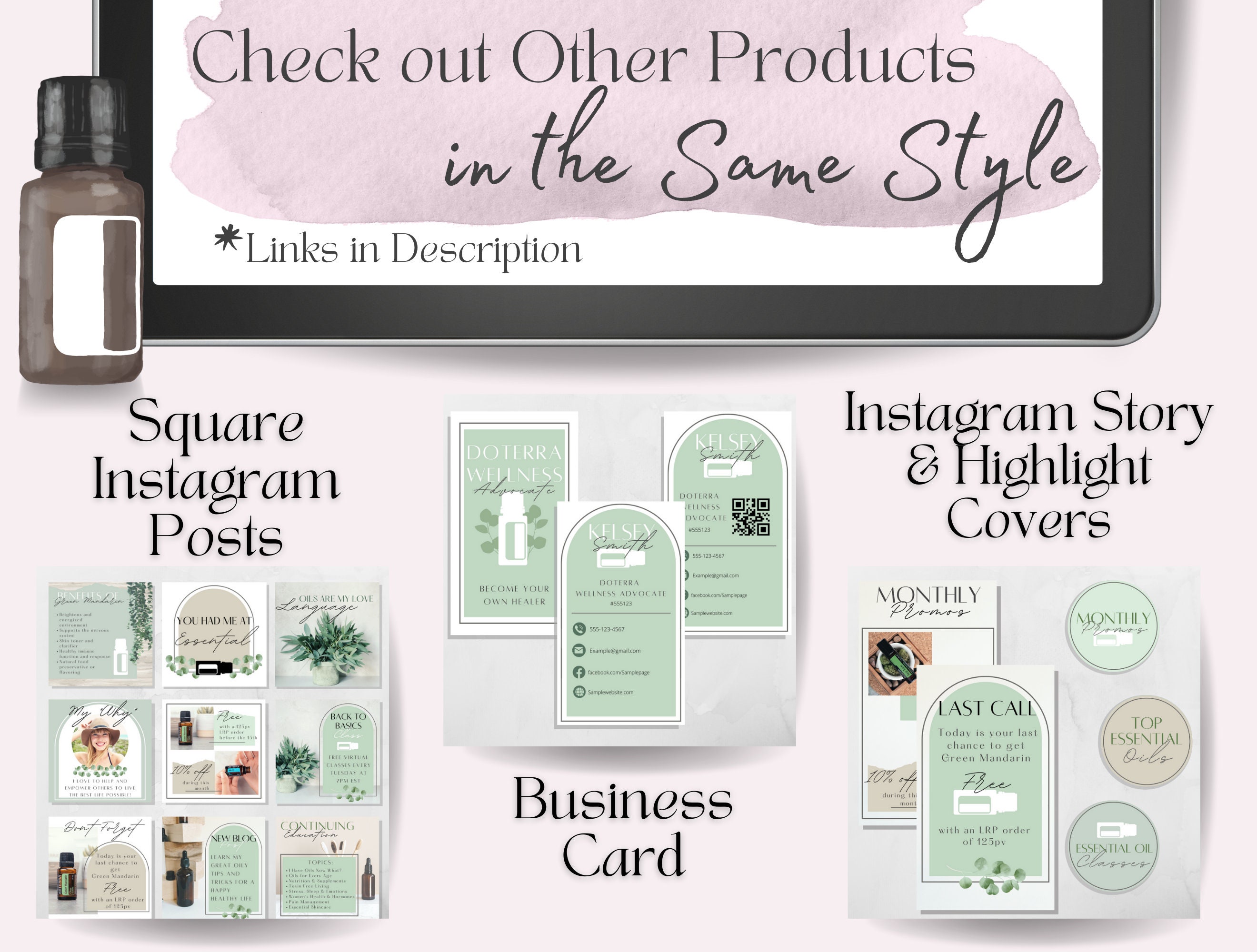 Doterra Printable Sample Cards Doterra Editable Oil Sample - Etsy