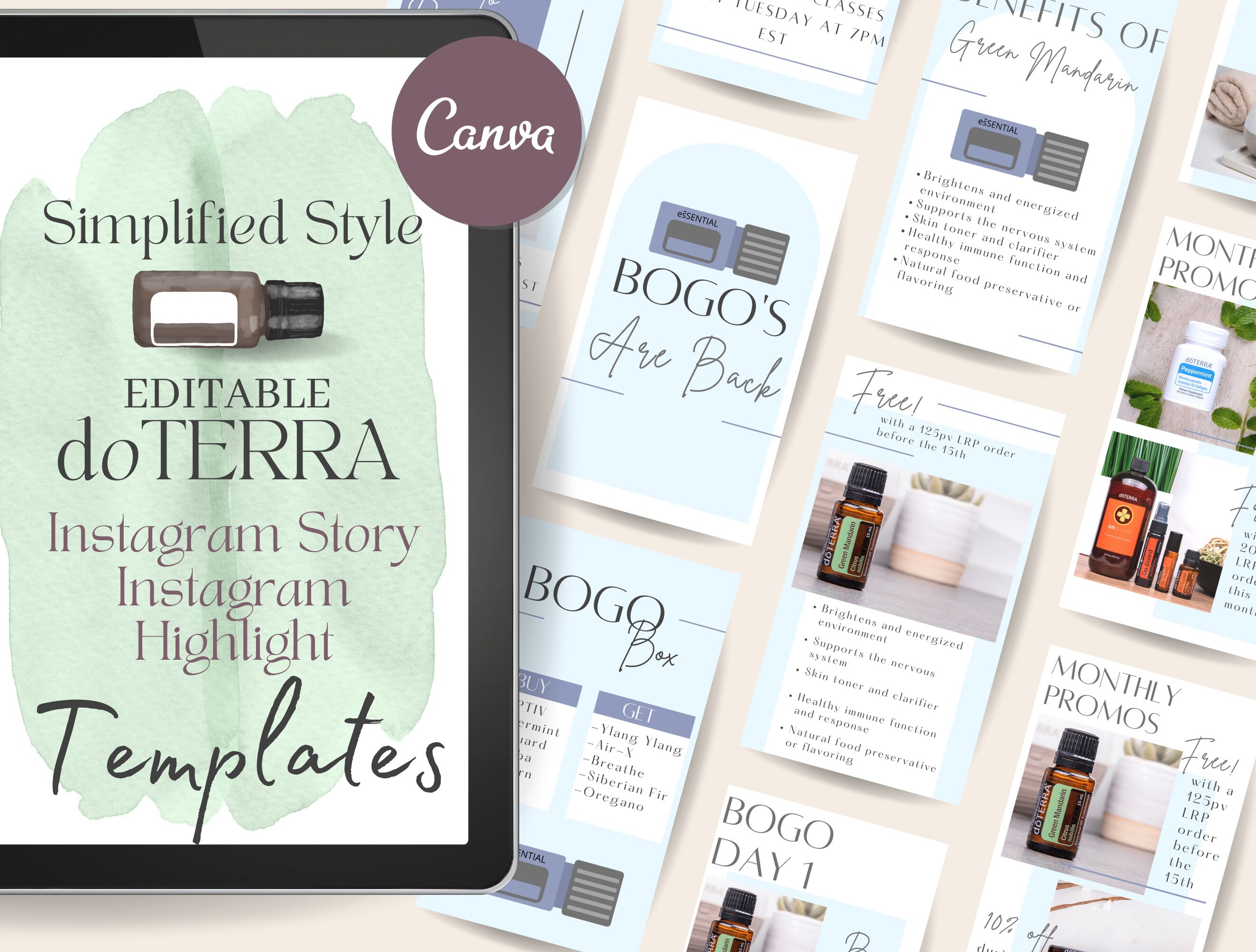 Paper & Party Supplies doTERRA Social Media Canva Template Instagram ...