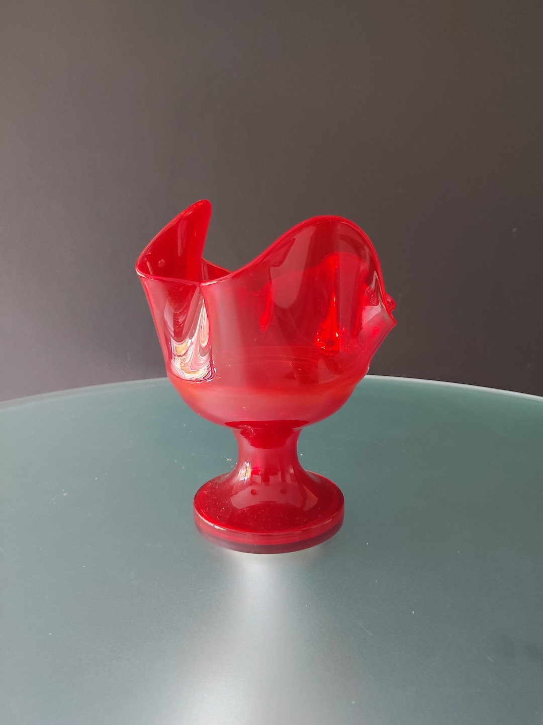 Retro Red Glass Vase From Yugoslavia / 70s / by Dragan Drobnjak Design ...