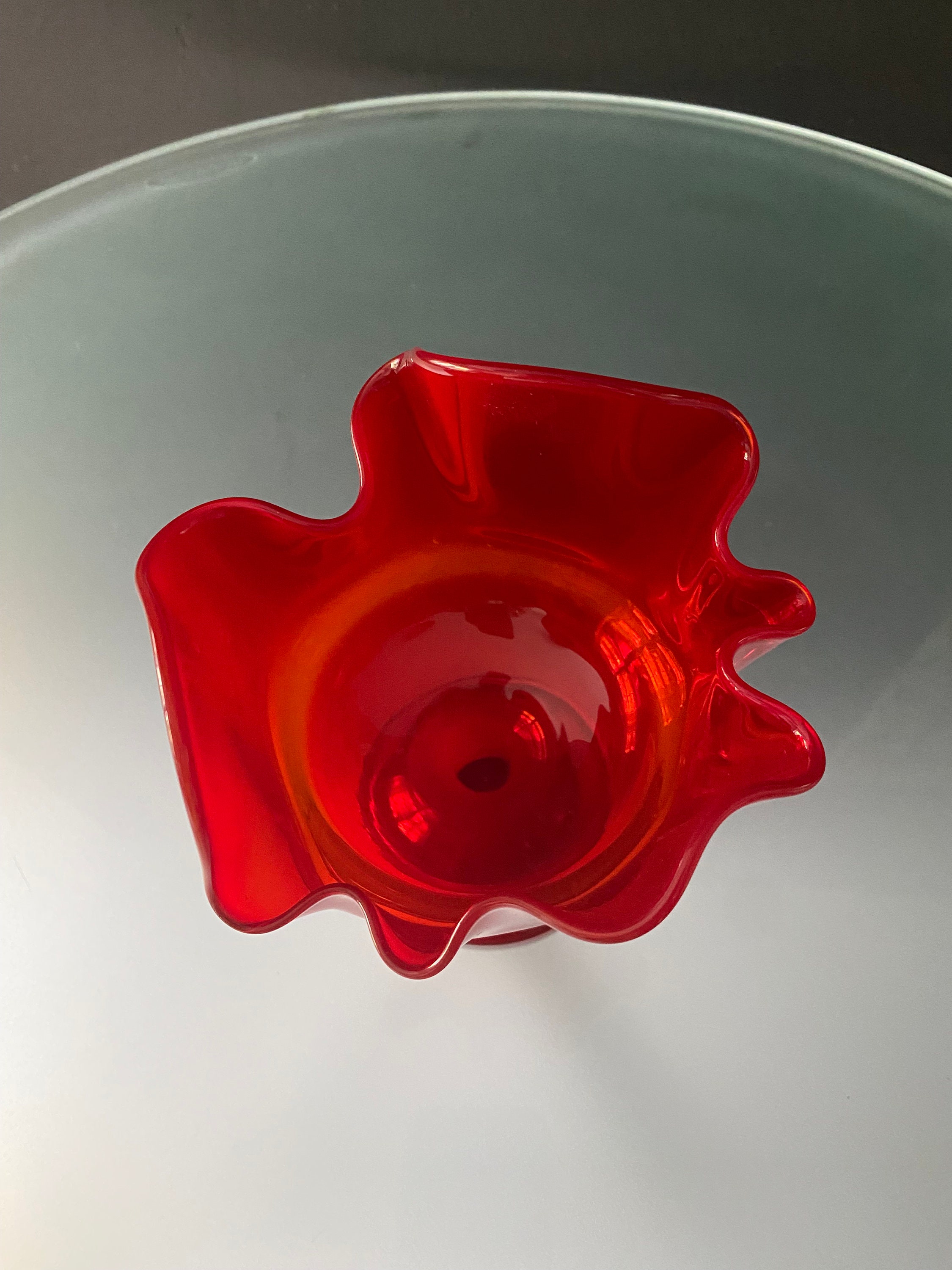 Retro Red Glass Vase From Yugoslavia / 70s / by Dragan Drobnjak Design ...