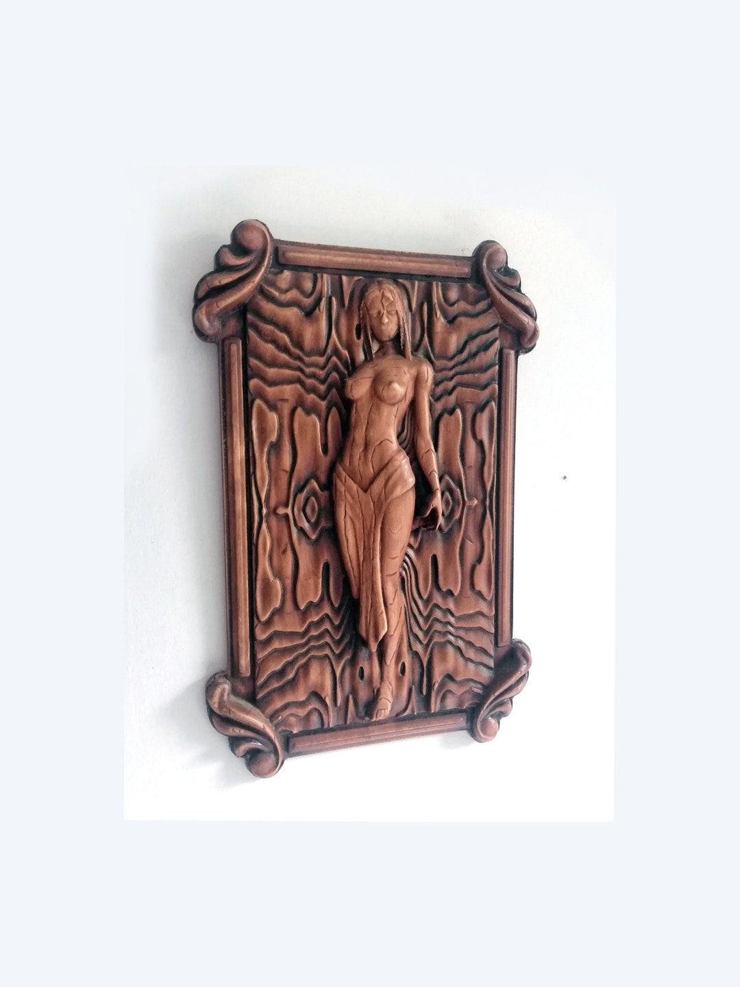 Carved Naked Woman Wood Art Hand Carving Sculpture Woman Figurine