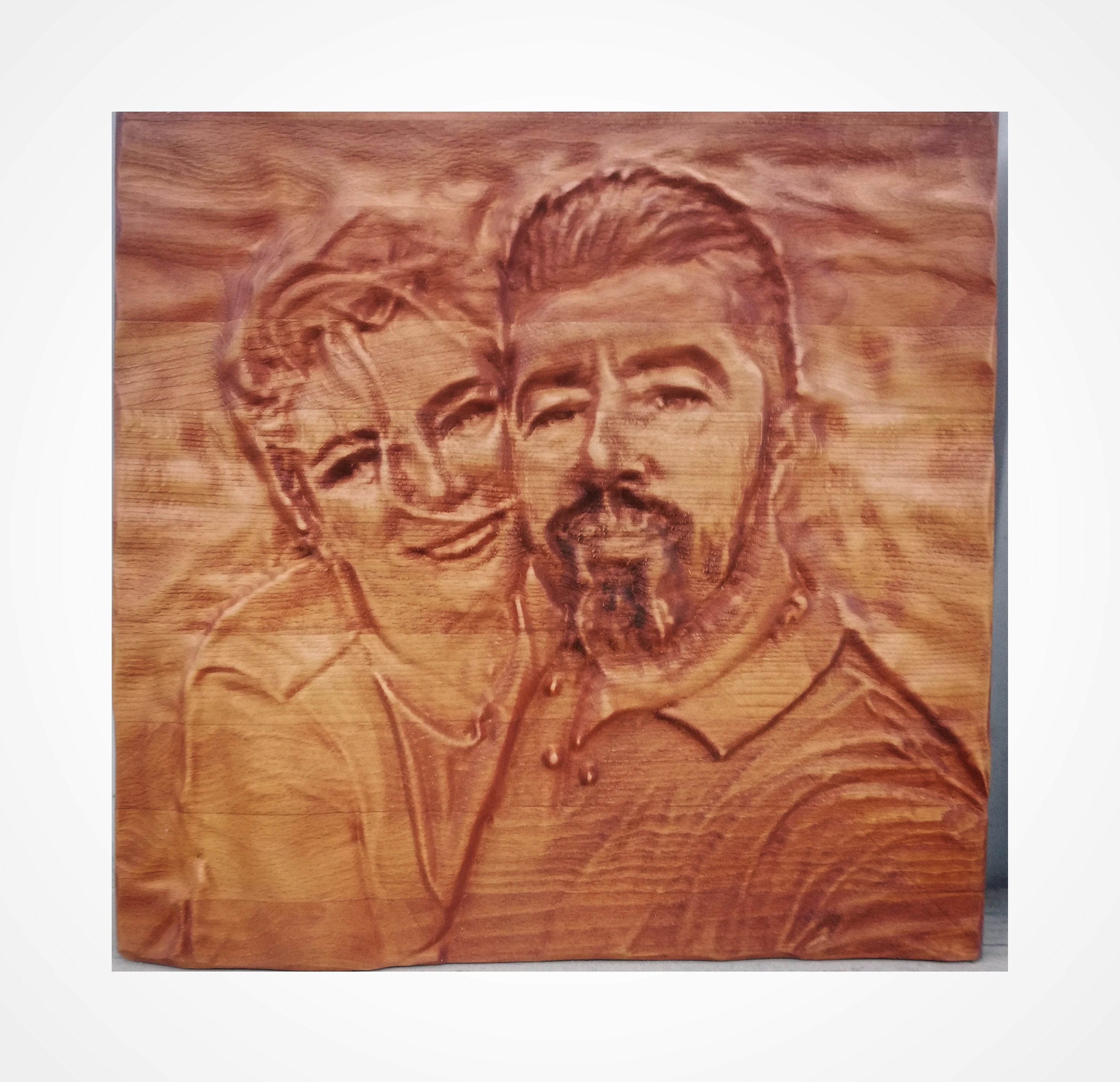 Custom 3D Portrait Photo Carving, Personalized Carved Photo3d, Wood ...