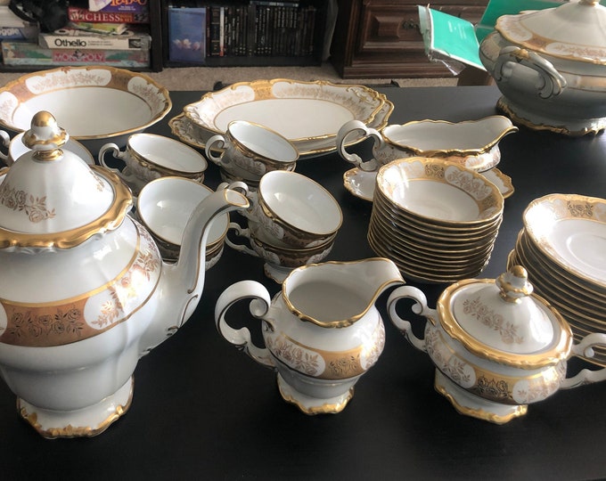 80-piece Weimar Katharina Porzellan German China Dinnerware Set 415276 ...