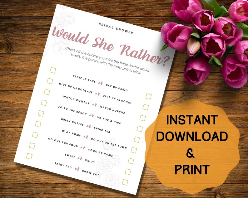 Bridal Shower Games Printable Bridal Shower Trivia Wedding - Etsy