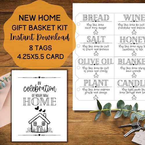 Printable Housewarming Gift Tags Home Blessing Tags New Home - Etsy