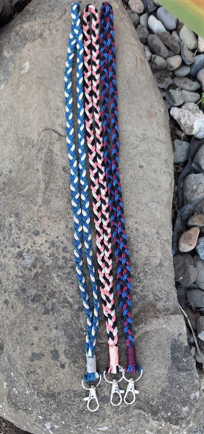 Braided Hemp Lanyard | Badge Holder - Etsy