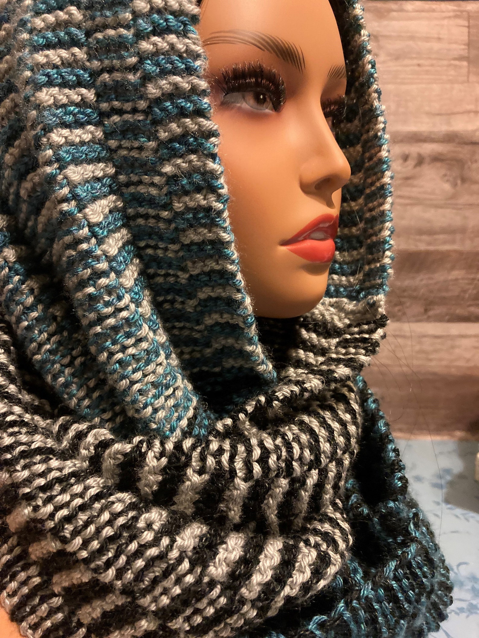 Tri Color Long Cowl - Etsy