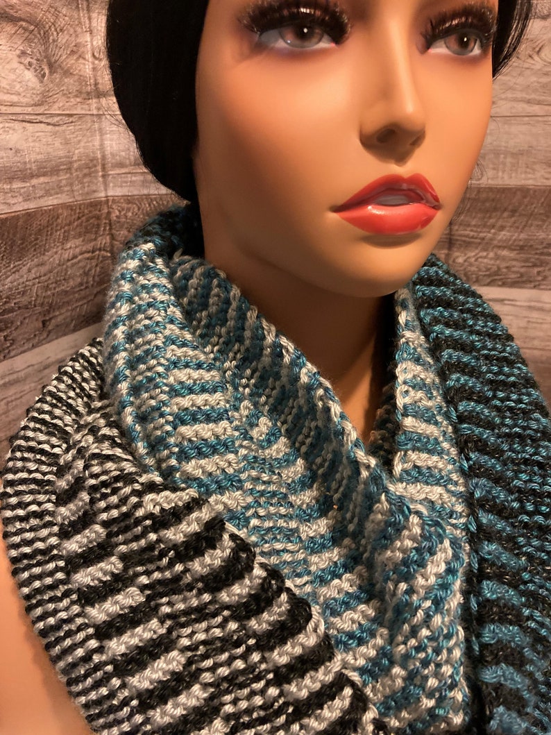 Tri Color Long Cowl - Etsy
