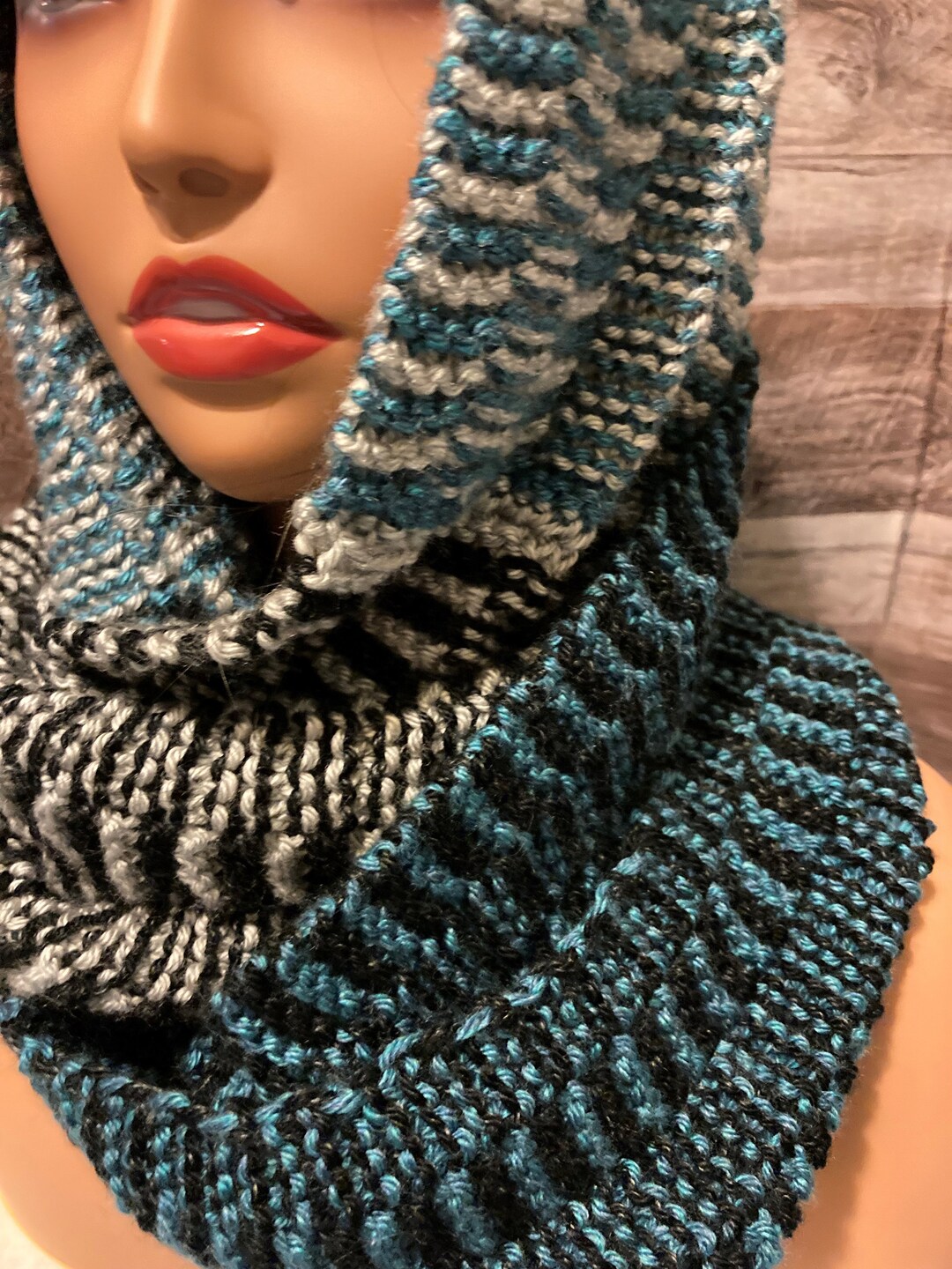 Tri Color Long Cowl - Etsy