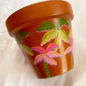 Hand Painted Terracotta Planters | Tropical Indoor Plant Pot ...