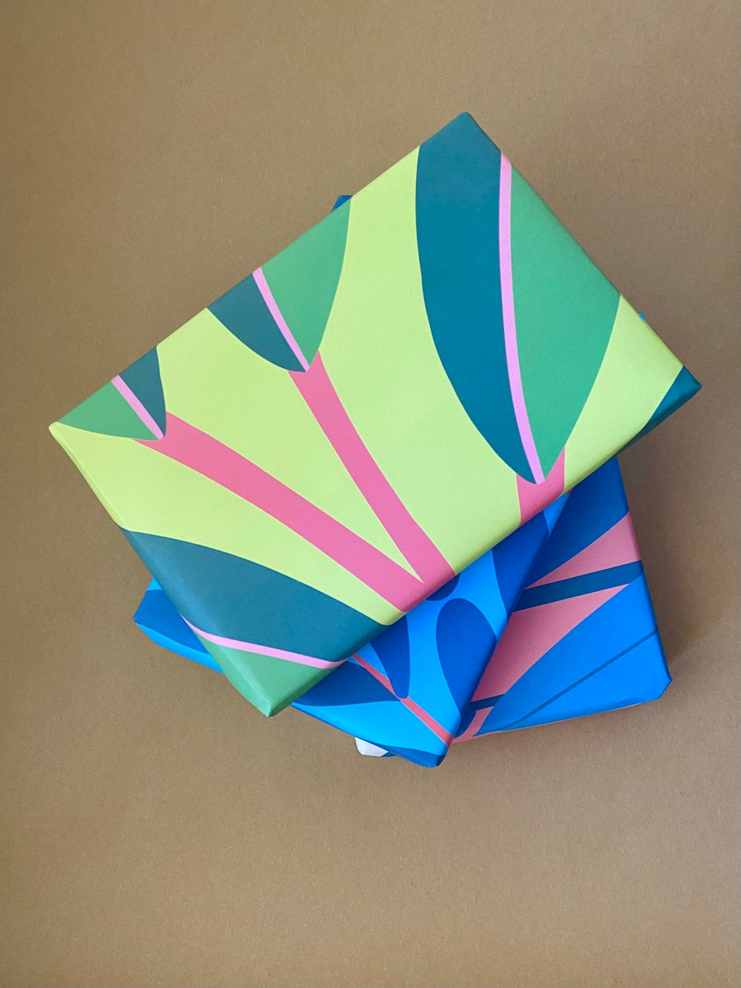 Tropical Plants Gift Wrap Set: Colorful Leaves & Flowers, Set of 9 - Etsy