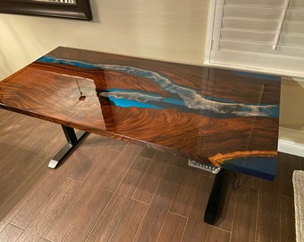 River Table Desk - Etsy