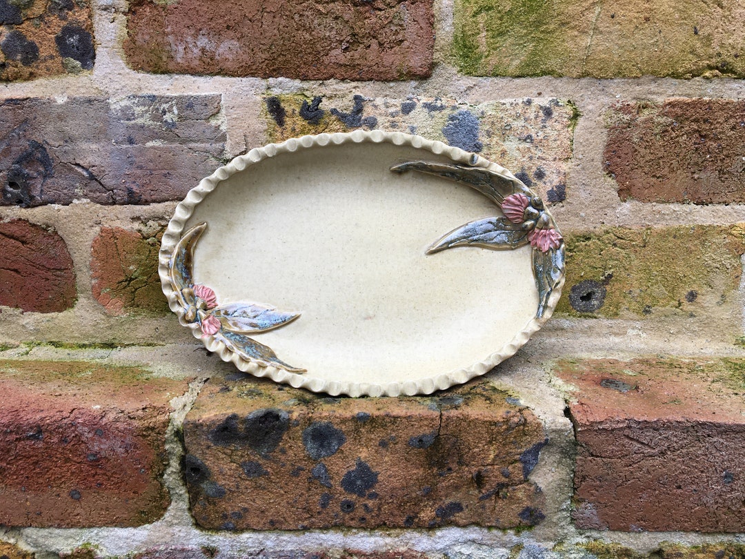 Vintage Australian Davis Pottery Dish With Gum Blossoms and Leaves - Etsy