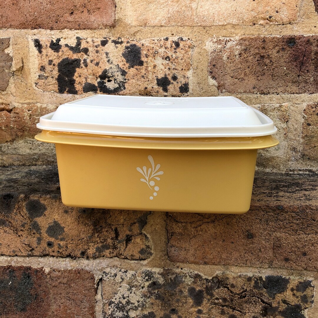 Vintage Tupperware Harvest Rectangular Container - Etsy