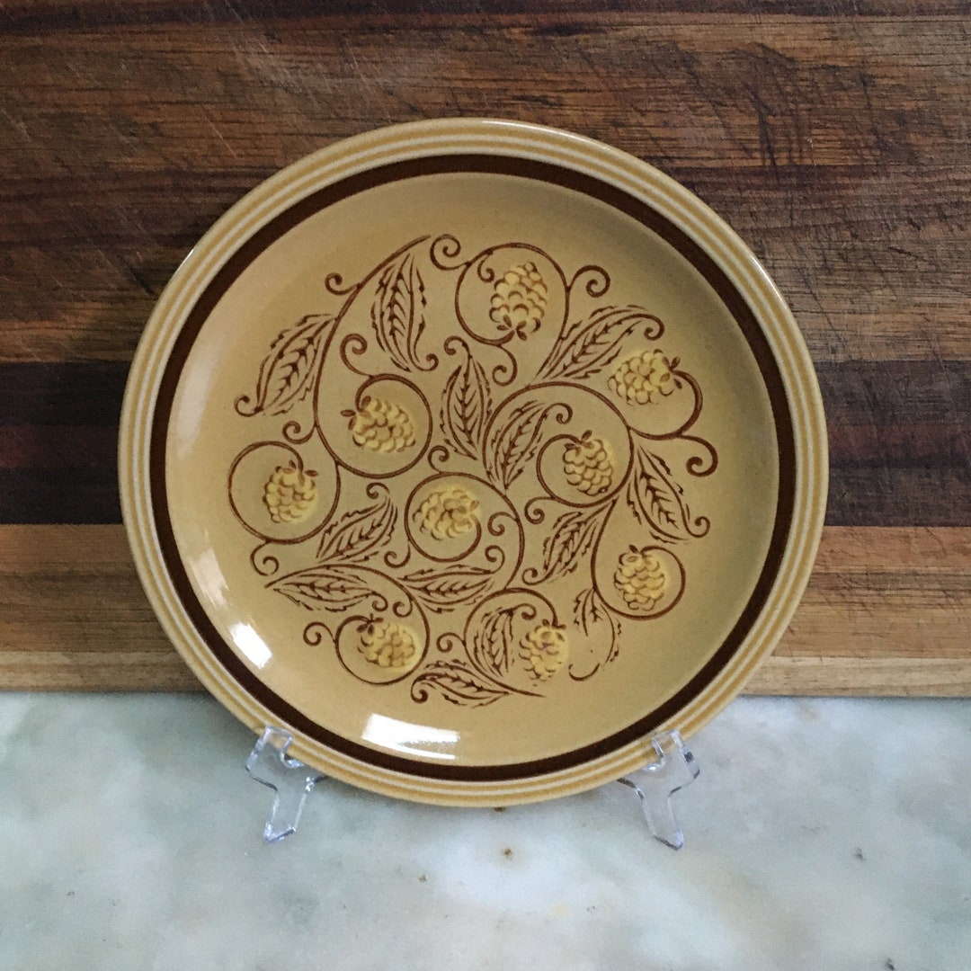 Three Castles Florence Brown Stoneware 19 Cm Side Plate - Etsy