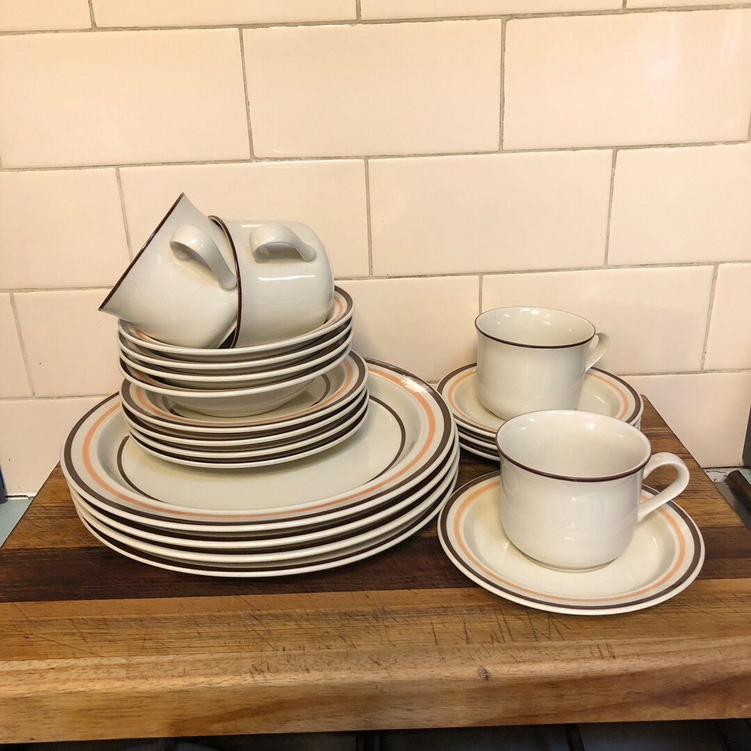 Countryside Collection Stoneware Four-piece Dinner Set - Etsy