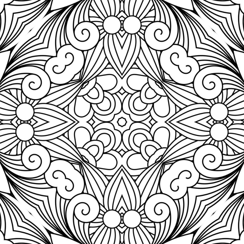 Color Me Happy Mandala Coloring Book - Etsy