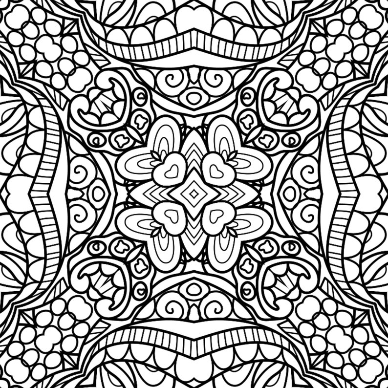 Color Me Happy Mandala Coloring Book - Etsy