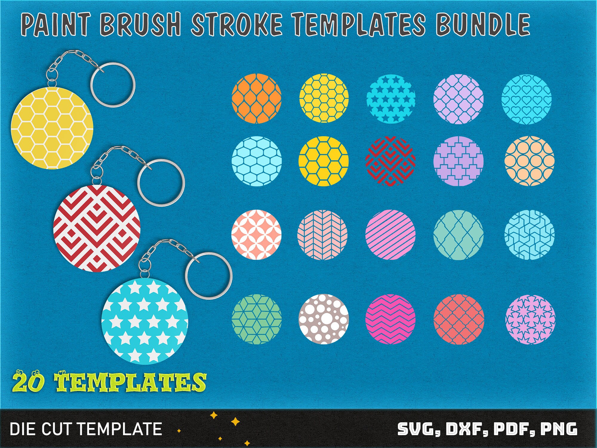 Round Pattern Svg, Circle Patterns Svg, Keychain Svg, Keyring Patterns ...