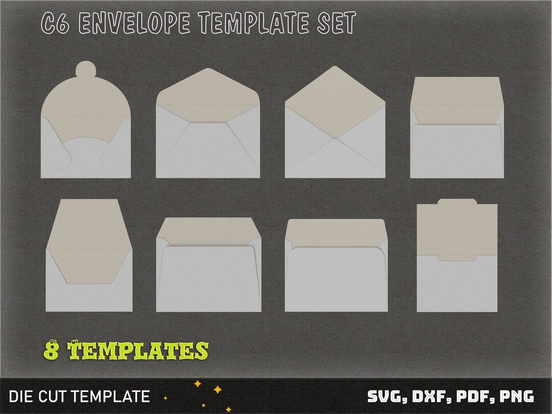 C6 Envelope Template: SVG Cut Files (digital Download) - Etsy