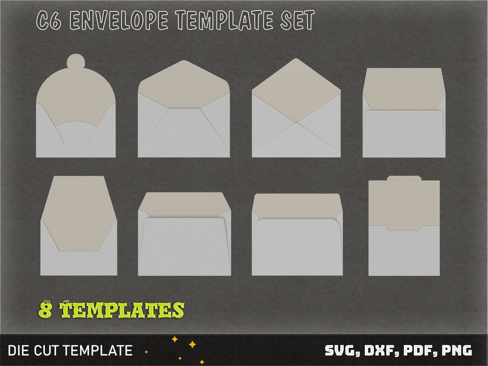 C6 Envelope Template: SVG Cut Files (digital Download) - Etsy