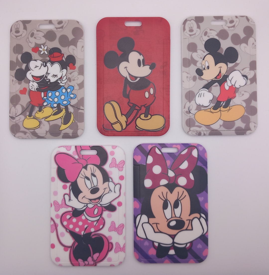 Minnie Mouse Mickey Mouse Disney ID Badge Holder Lanyard - Etsy