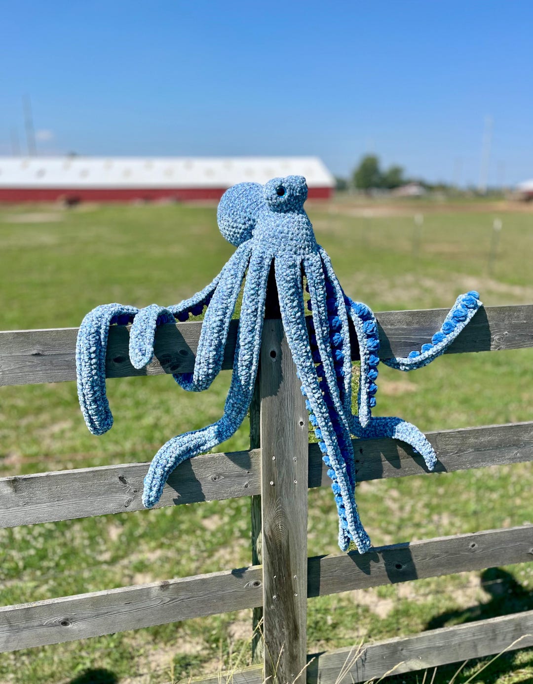 Giant Crocheted Octopus Plushie – XL Handmade Stuffed Animal | Soft ...