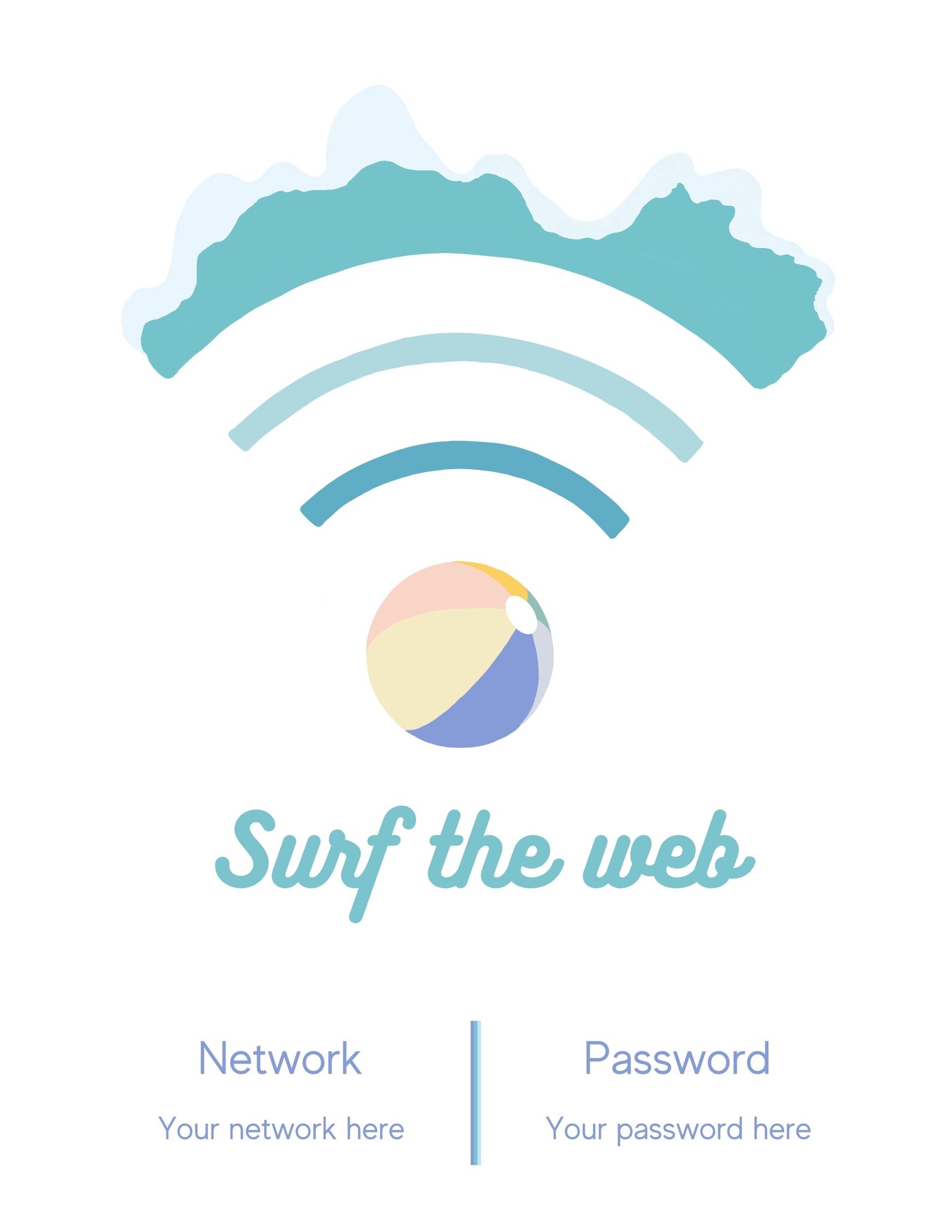 Beach House Wifi Sign Beach House Decor Air Bnb Sign Wifi - Etsy