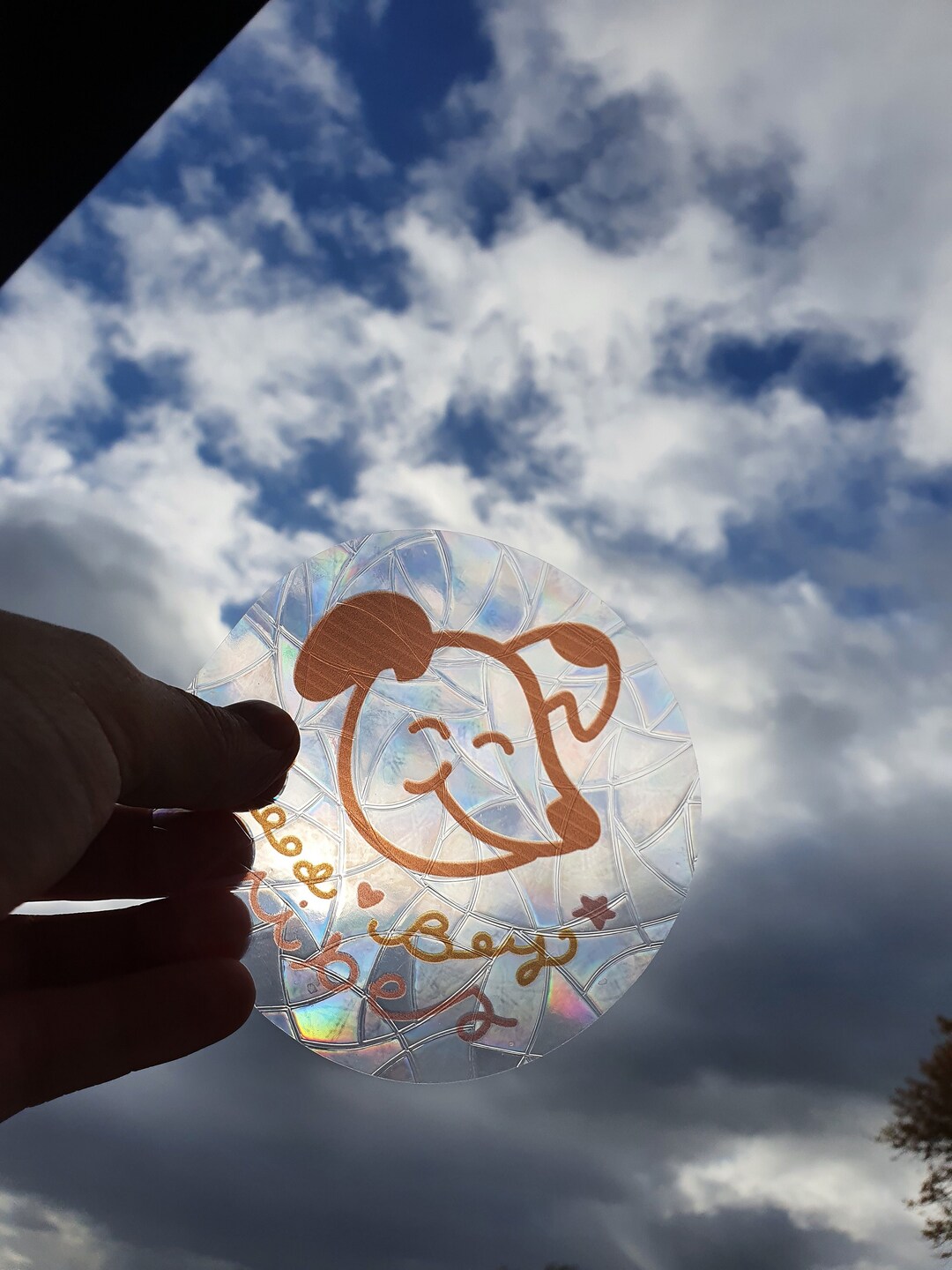 Suncatcher Sticker Sun Catcher Decal Vinyl Sticker Good Boy Vibes Dog ...