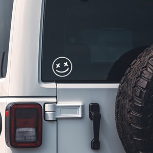Smiley Face Car Decal 4.5x4.5 - Etsy