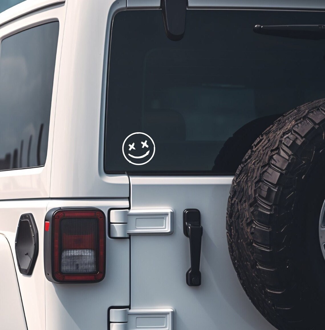 Smiley Face Car Decal 4.5x4.5" - Etsy