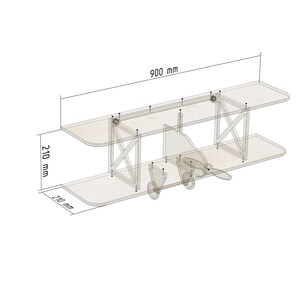 Bookshelf, Airplane Shelf, Plywood, Solid Model, CNC Files, Biplane ...