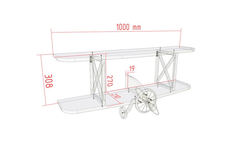 Bookshelf, Airplane Shelf, Plywood, Mdf, Wood, Solid Model, CNC Files ...