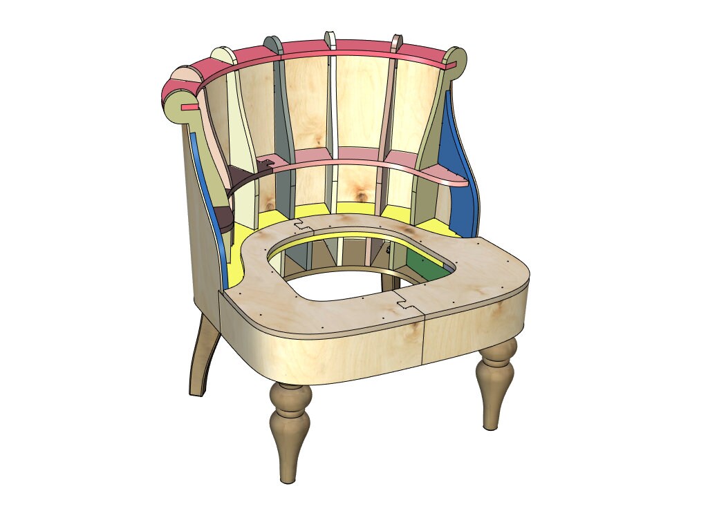 Armchair, CAD (solid) Model, 3D Model, Stl, Obj, - Etsy
