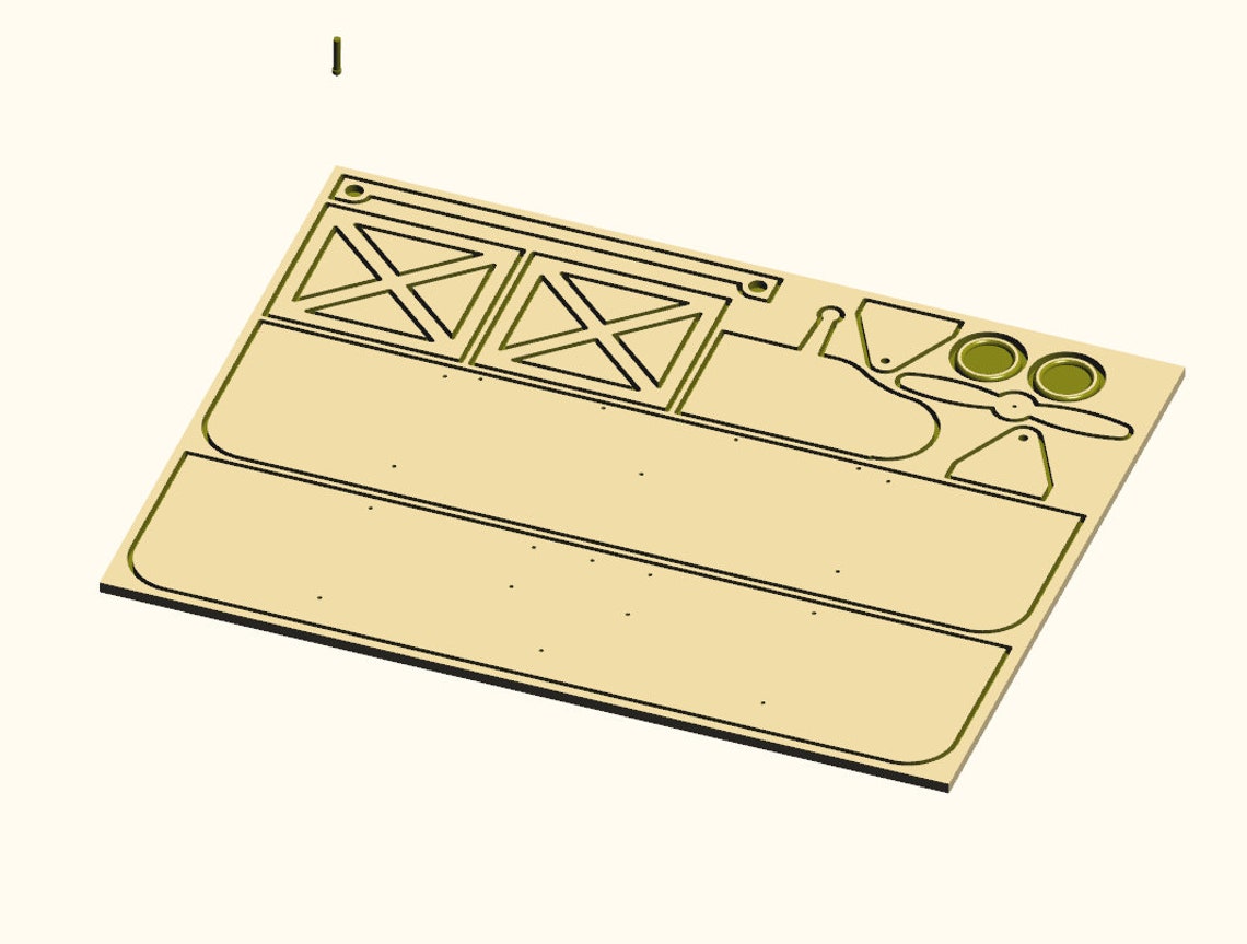 Bookshelf, Airplane Shelf, Plywood, Solid Model, CNC Files, Biplane ...