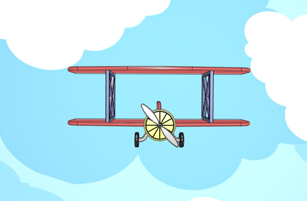 Bookshelf, Airplane Shelf, Plywood, Mdf, Wood, Solid Model, CNC Files ...