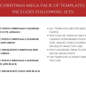 Christmas Mega Pack Templates Bundle, Social Media Templates, Christmas ...