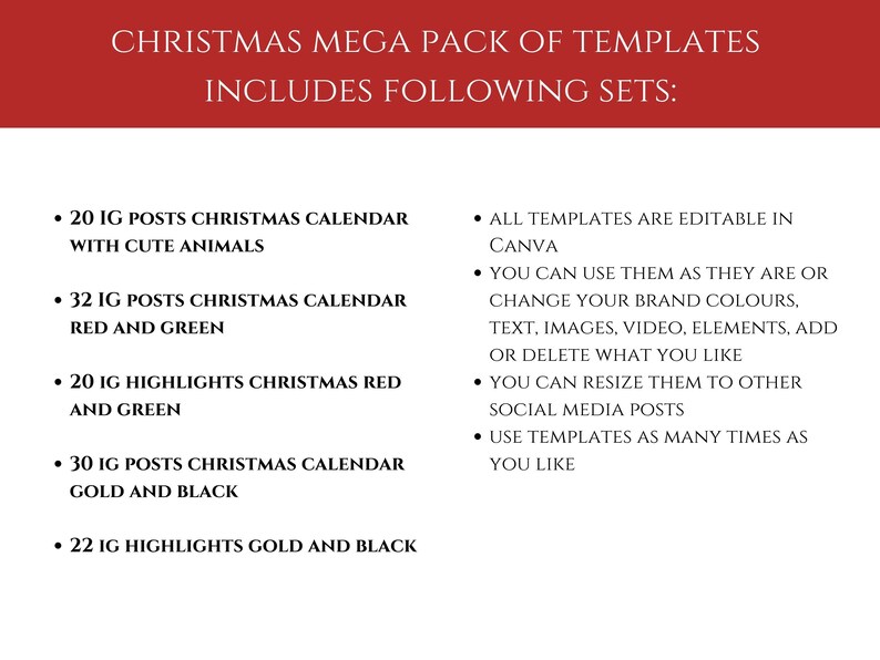 Christmas Mega Pack Templates Bundle, Social Media Templates, Christmas ...