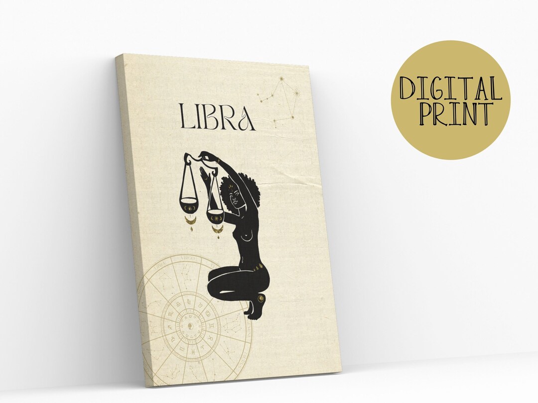 Libra Astrology Poster, Zodiacs Printable Wall Art, Signs of the Zodiac ...