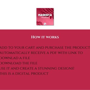Magenta Color Palettes Ebook, Color Palette Canva, Color Palette Hex ...