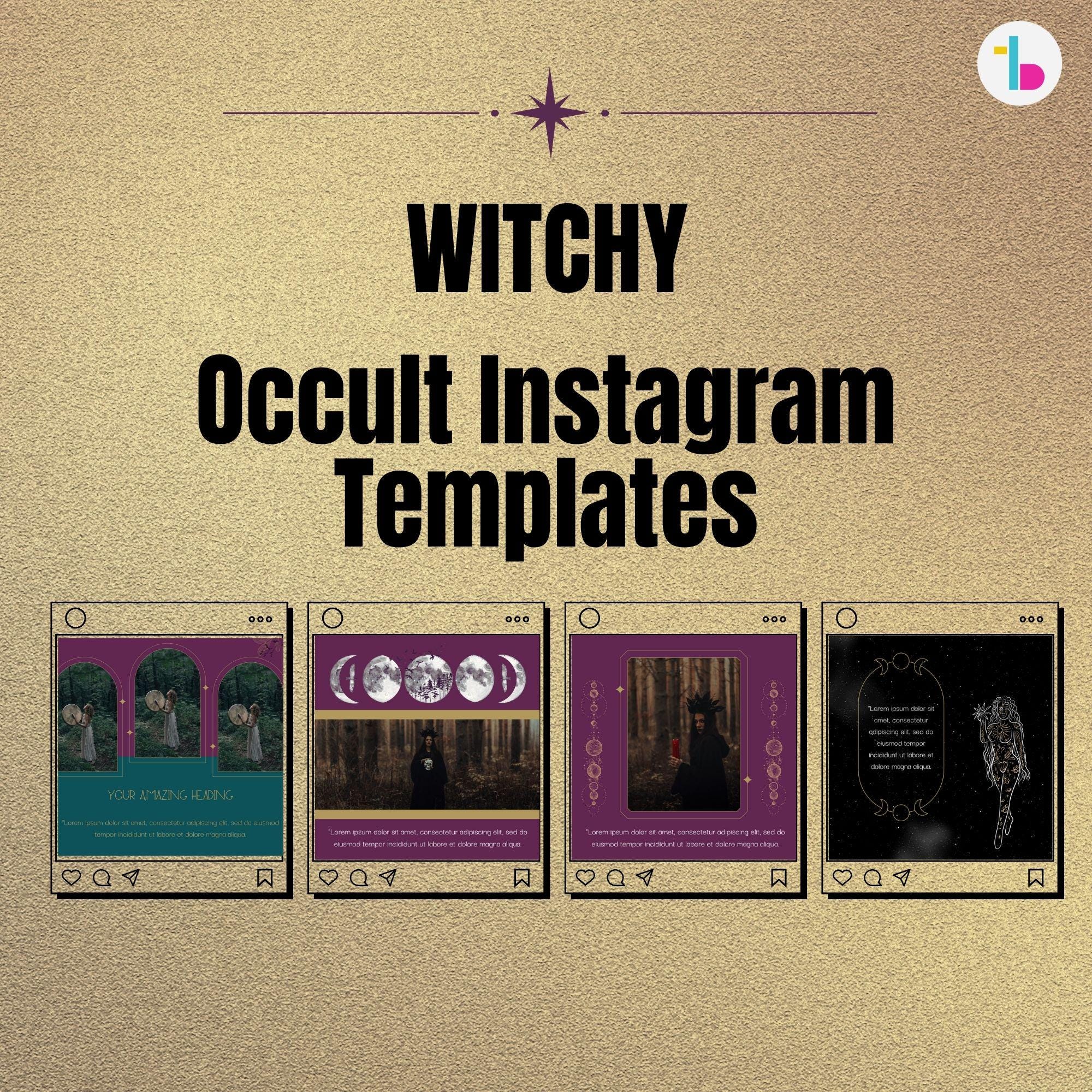 Occult Canva Template Pack - 20 Enchanting Witchy Designs for Instagram ...