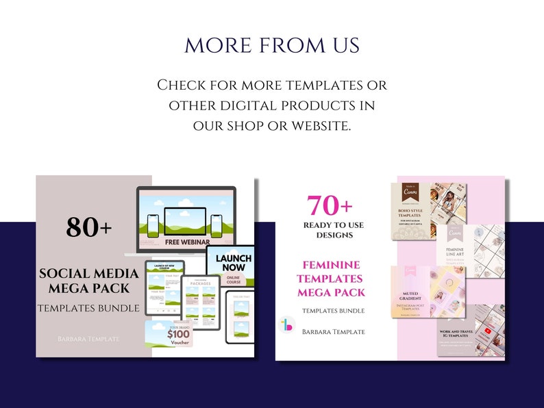 Luxury and Minimalist Mega Pack Templates Bundle, Branding Package for ...