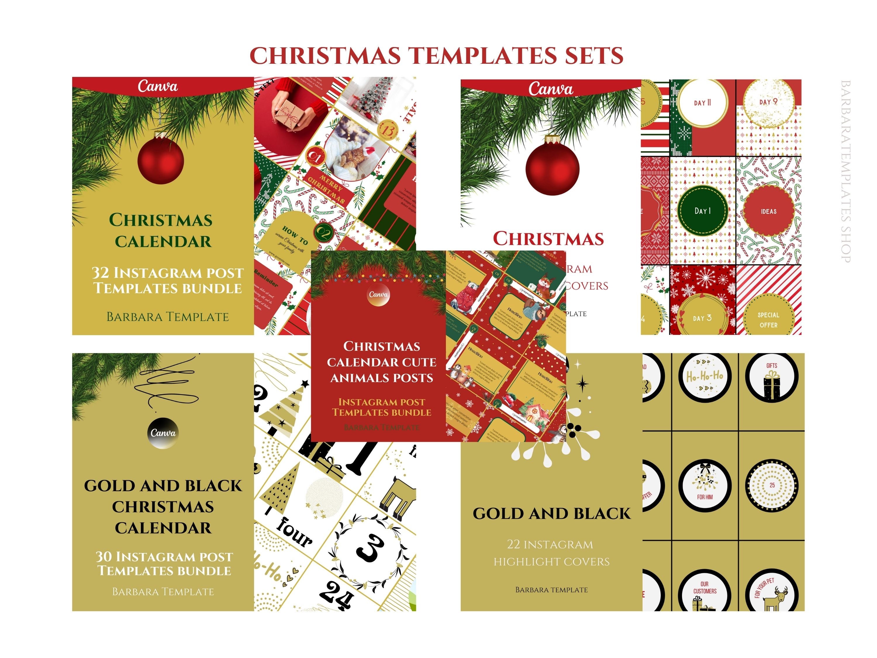 Christmas Mega Pack Templates Bundle, Social Media Templates, Christmas ...